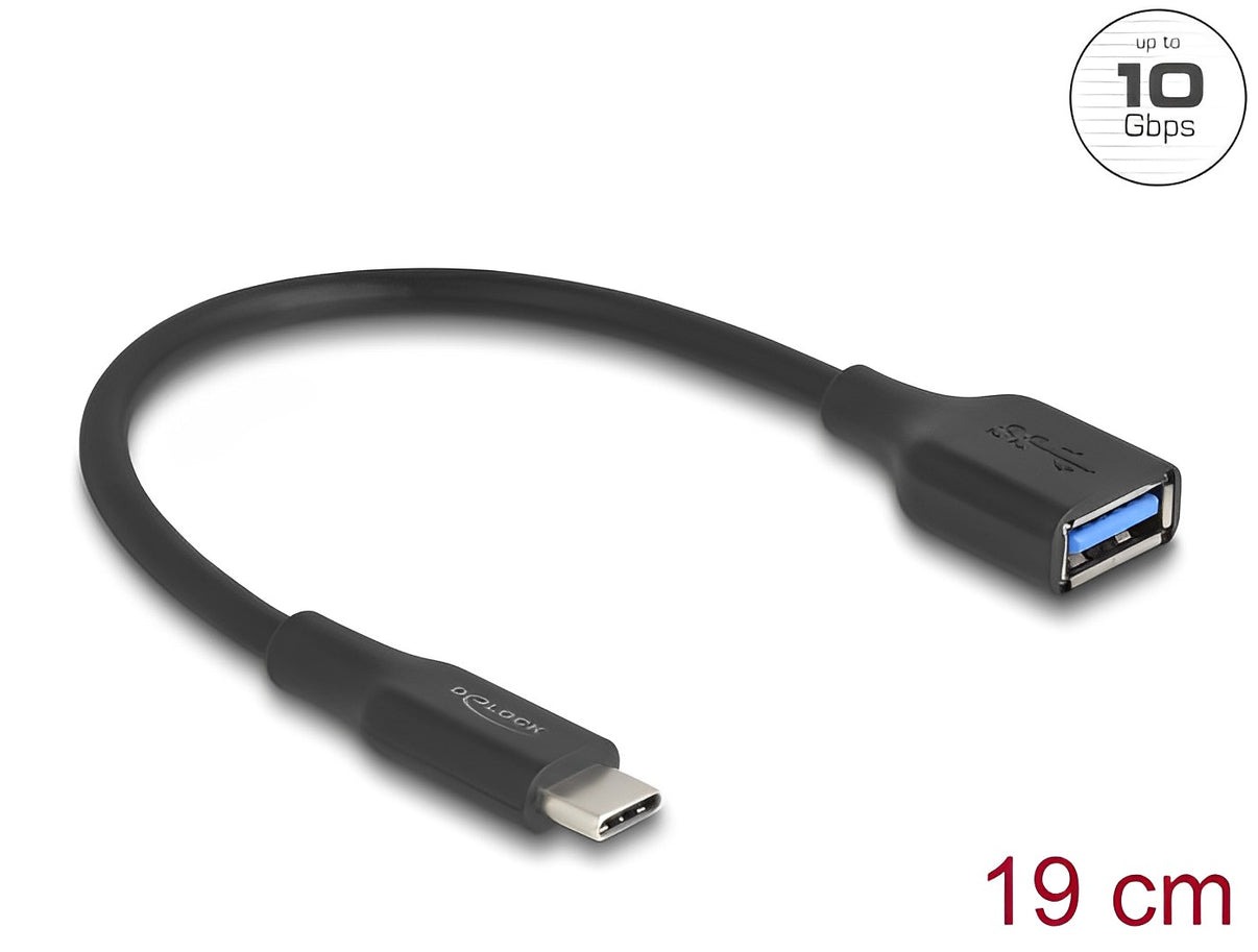 מתאם Delock USB 10Gbps מחיבור USB-C זכר לחיבור USB-A נקבה | תומך QC 3.0 ...